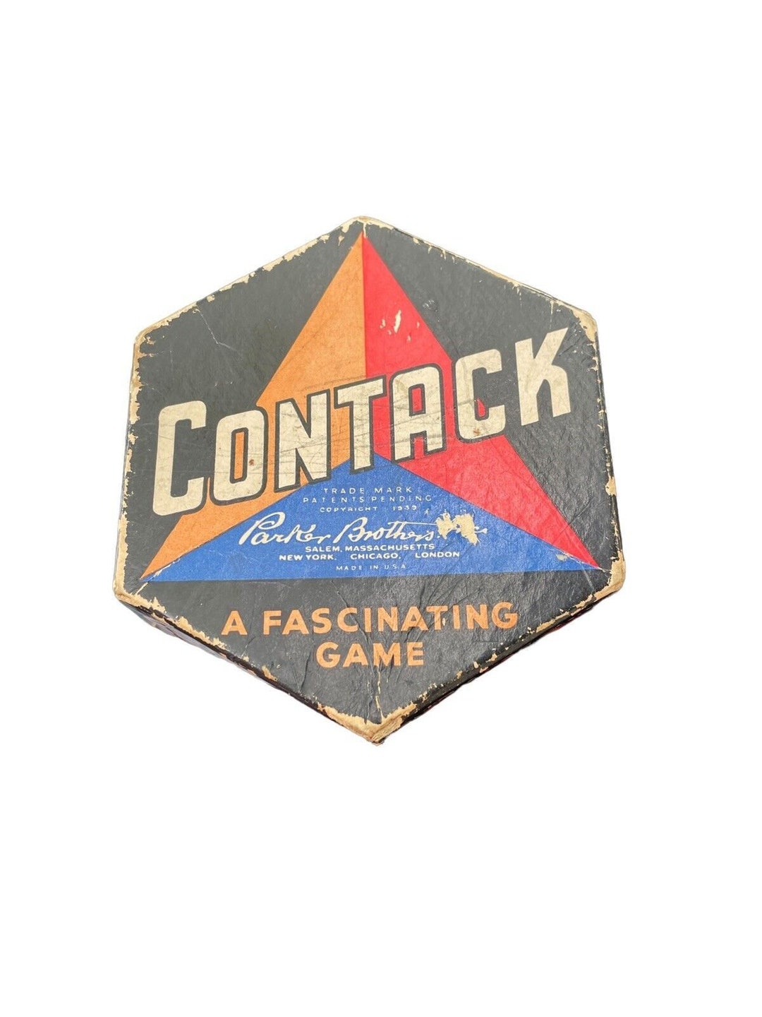 Vintage 1939 Parker Brothers Contack Game Complete 36 Pieces W ...