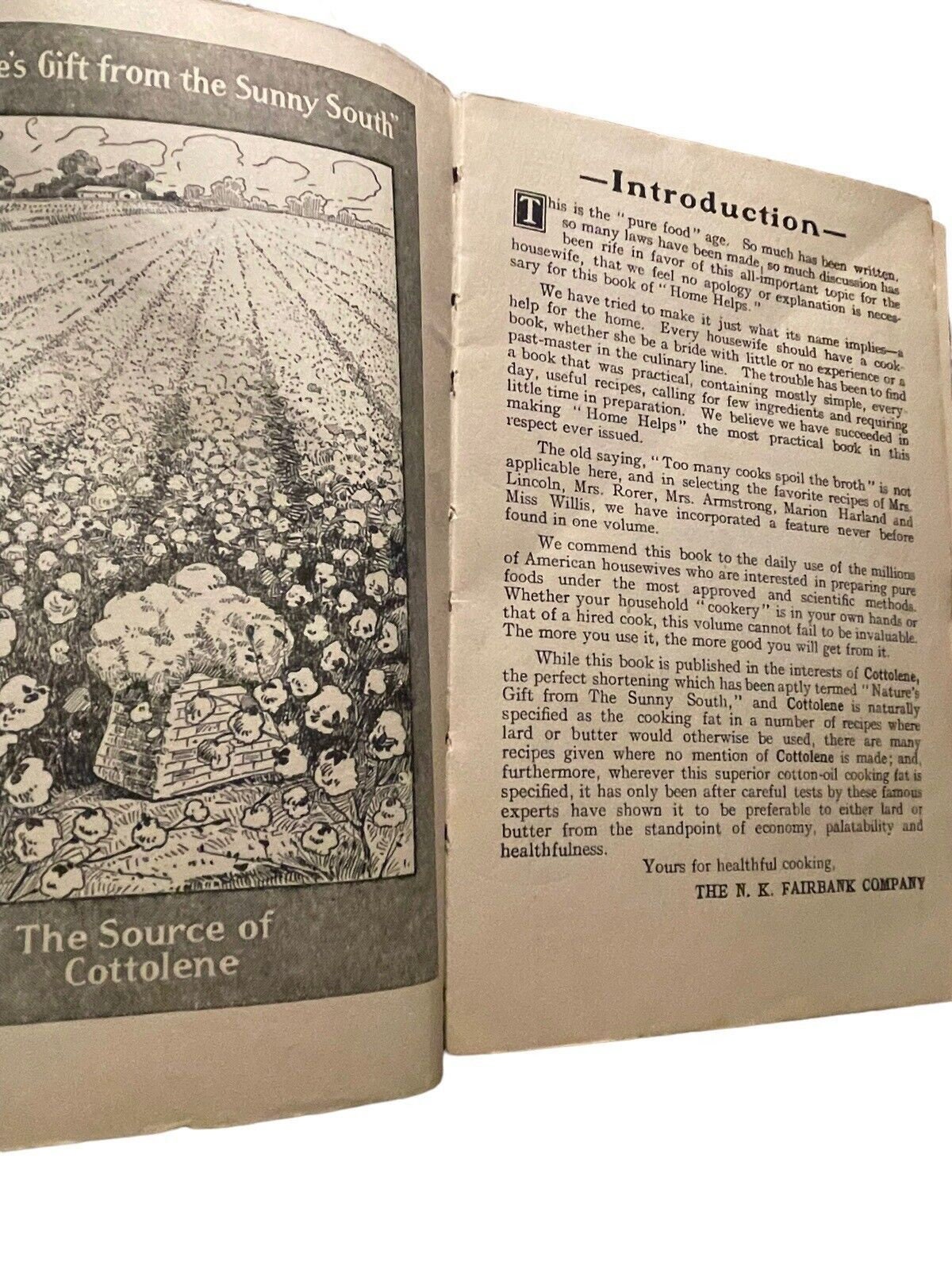 Home Helps Cookbook Circa 1910 Cottolene Cottonseed Oil - Etsy