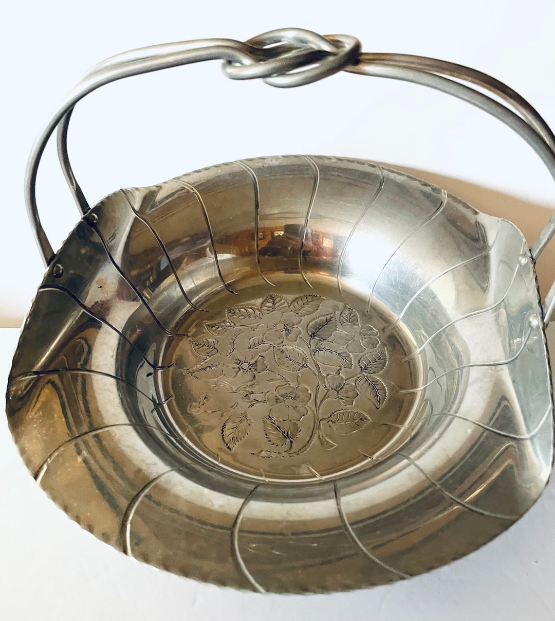 World Hand Forged Aluminum Basket Tray - Etsy