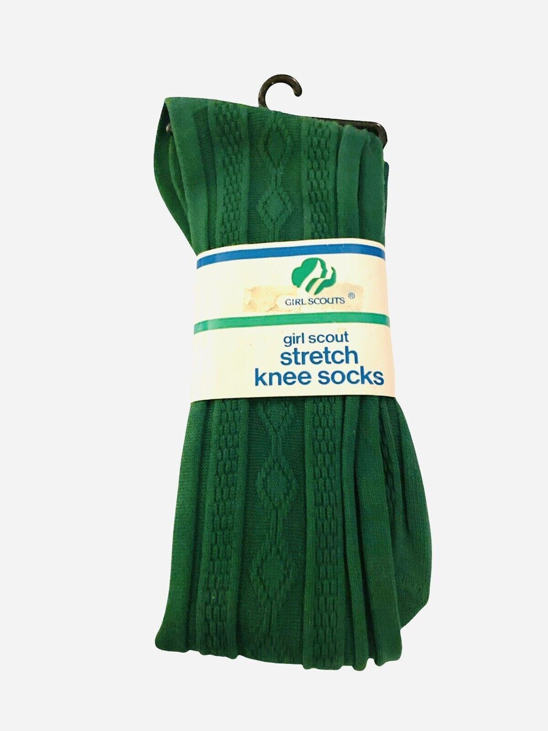 Girl Scouts of USA Stretch Knee Socks Green Large Extra Long 1978-2003 ...