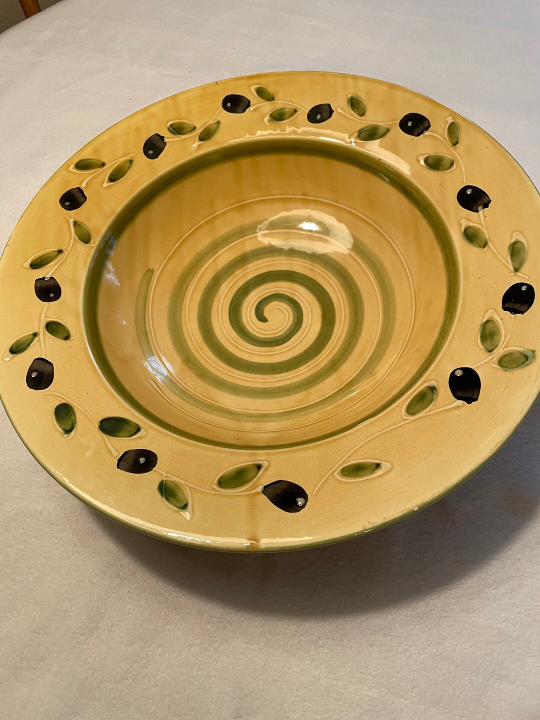Zrike Pottery Handpainted Pasta Bowl Made in Italy - Etsy