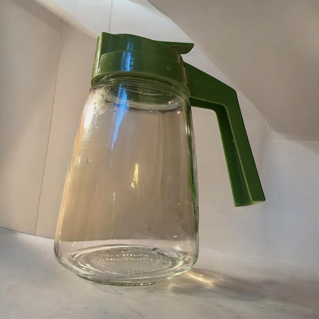 Federal Housewares Syrup Dispenser W/ Green Plastic Lid 1970s Vintage ...