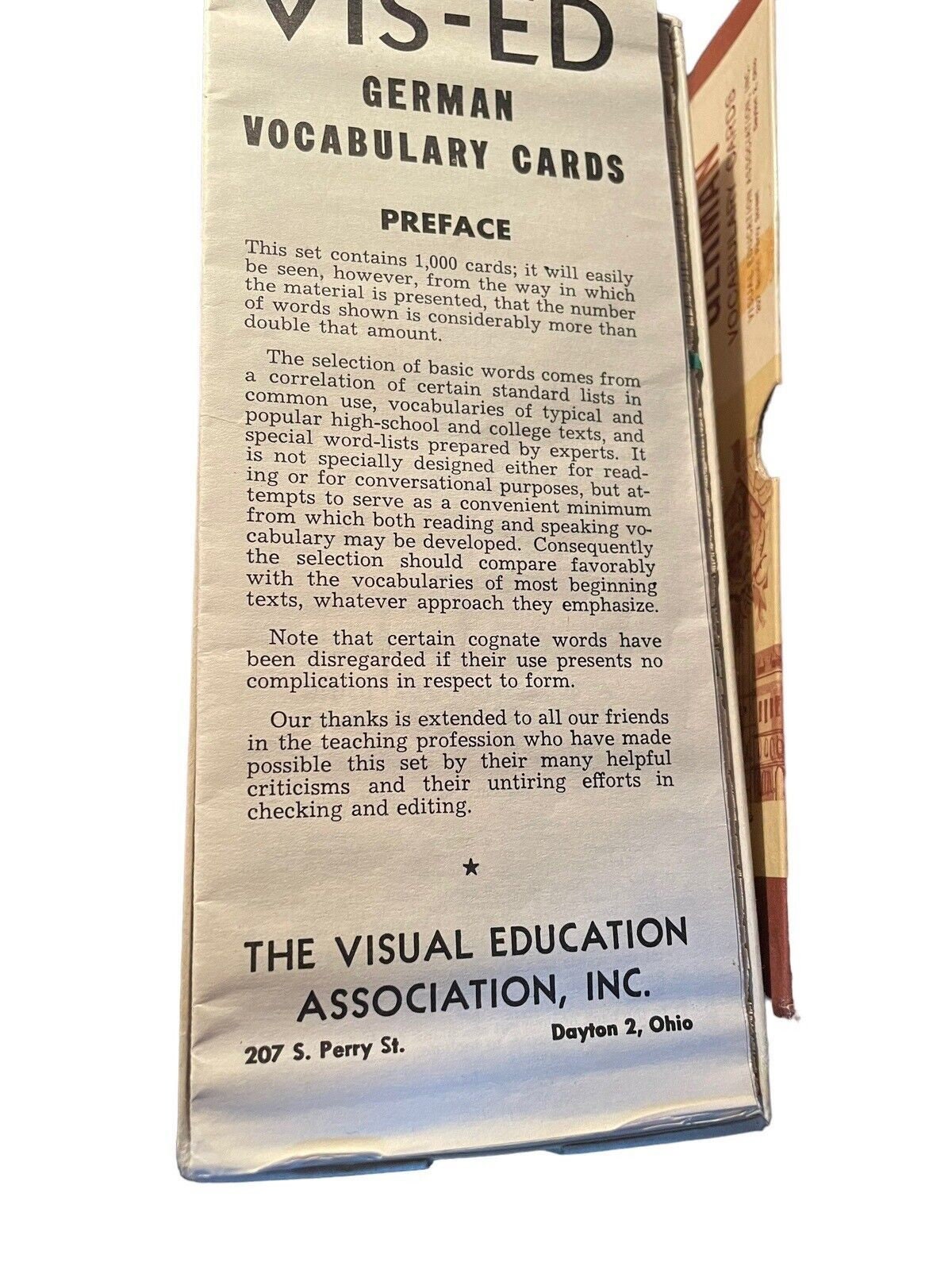 Vis-ed German Vocabulary Cards Set of 1000 Flash Cards Vintage - Etsy