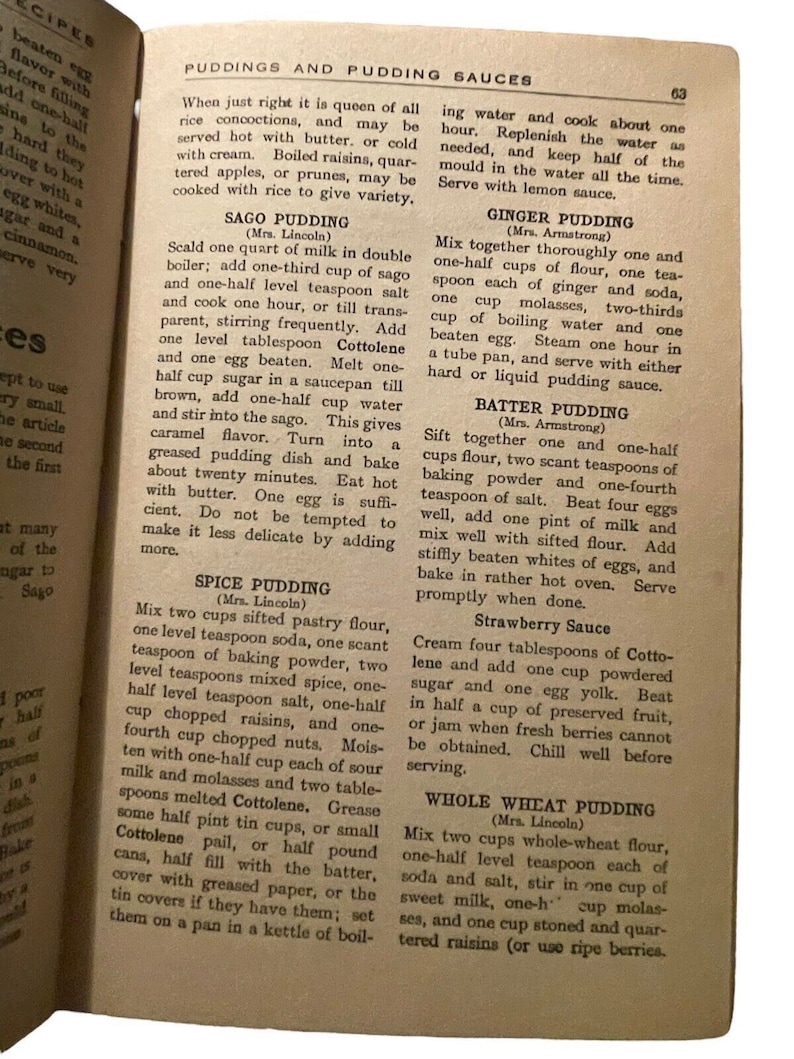 Home Helps Cookbook Circa 1910 Cottolene Cottonseed Oil - Etsy