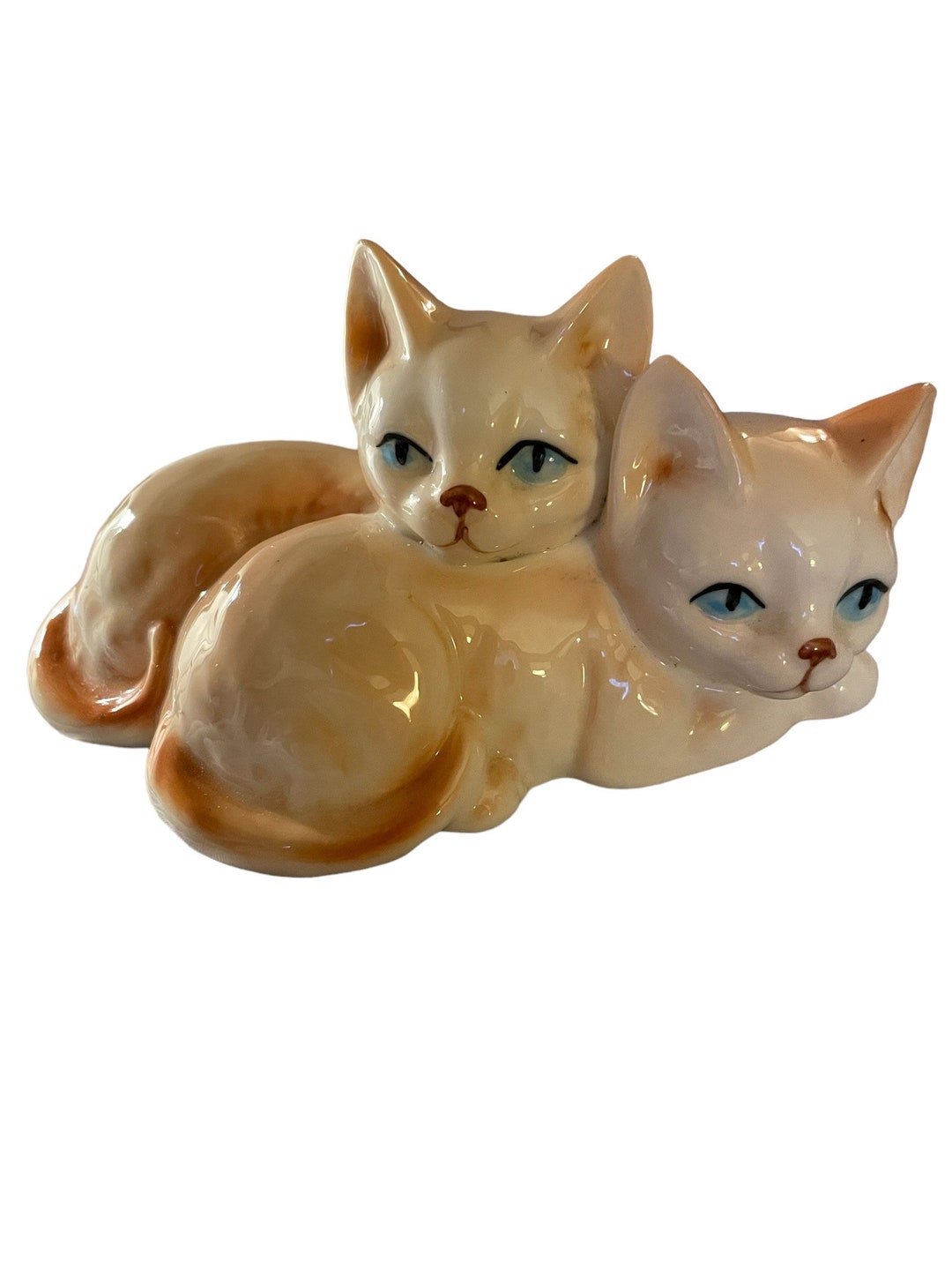 Bone China Kittens Figurine Vintage Made in Taiwan White Cats - Etsy