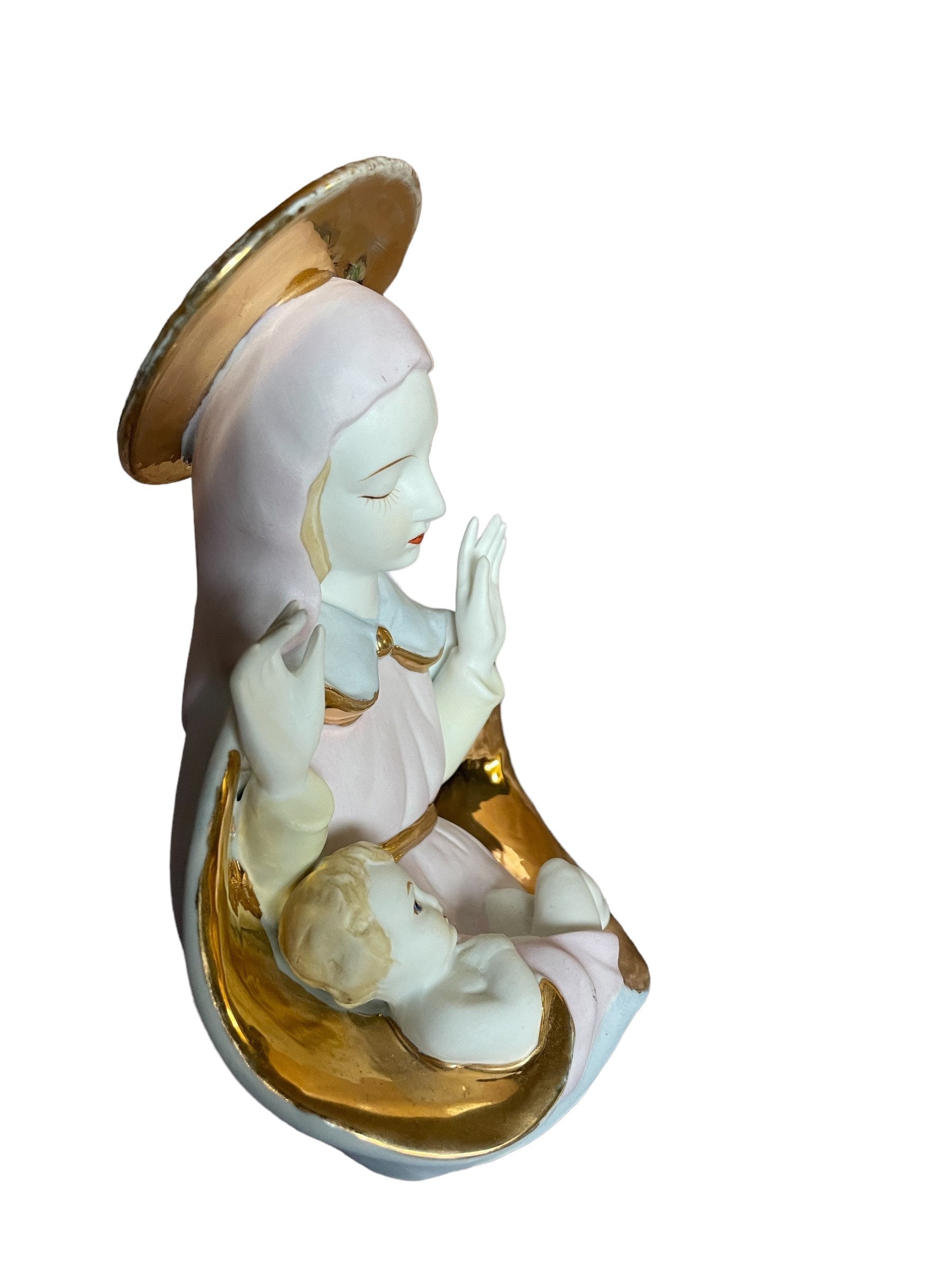 VTG Lefton Virgin Mary and Baby Jesus Statue #243 Hard to Find - Etsy