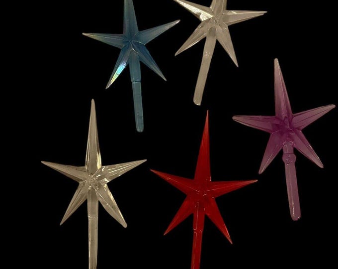 Medium Plastic Star Toppers Ceramic Christmas Trees 3 Lot of 5 VTG - Etsy