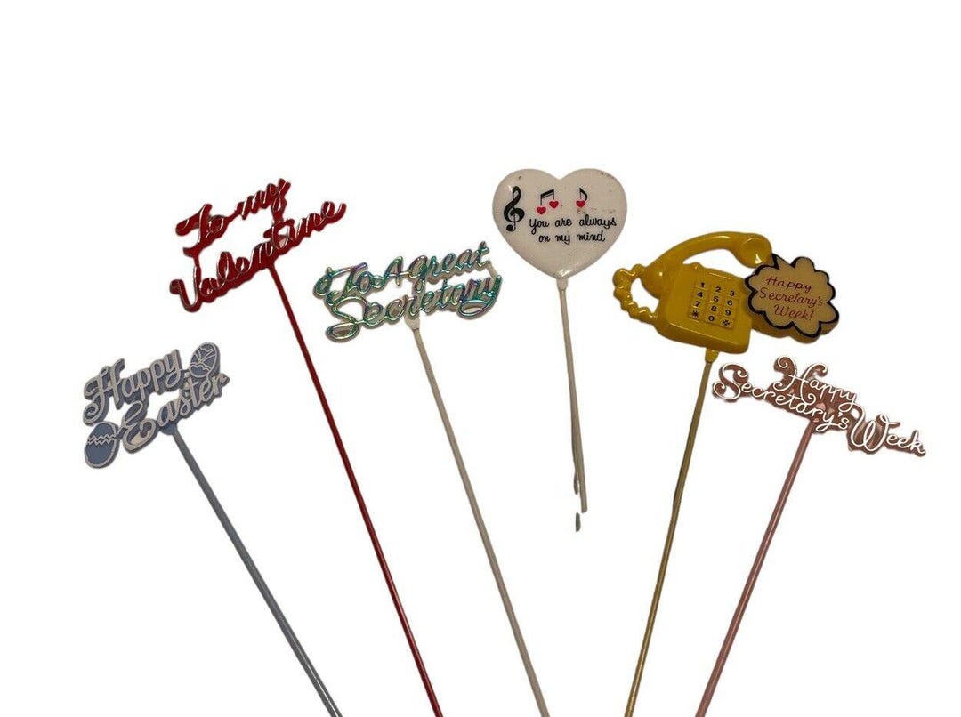 Vintage Hard Plastic Florist Bouquet Picks Lot of 6 - Etsy