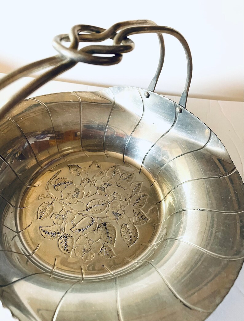 World Hand Forged Aluminum Basket Tray - Etsy