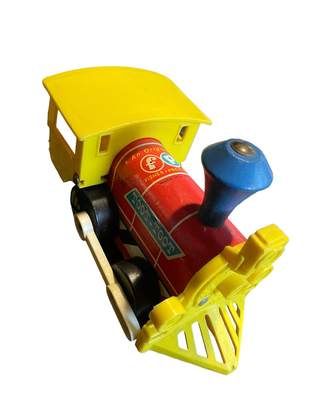 Fisher Price Toot Toot Train Pull Toy 643 Yellow Red Preschool 1964 - Etsy