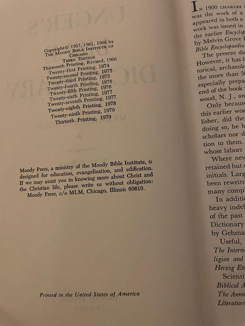 Unger's Bible Dictionary HCDJ 1979 Moody Press Very Good - Etsy