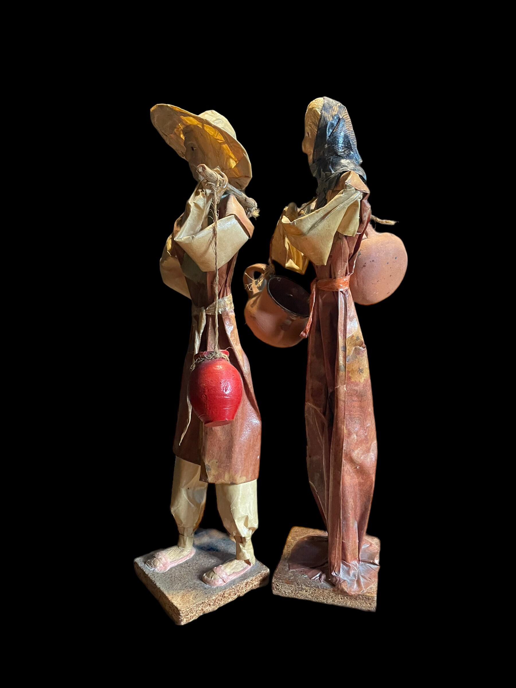 Vintage Papier Maché Mexican Folk Art Figures Hand Made - Etsy