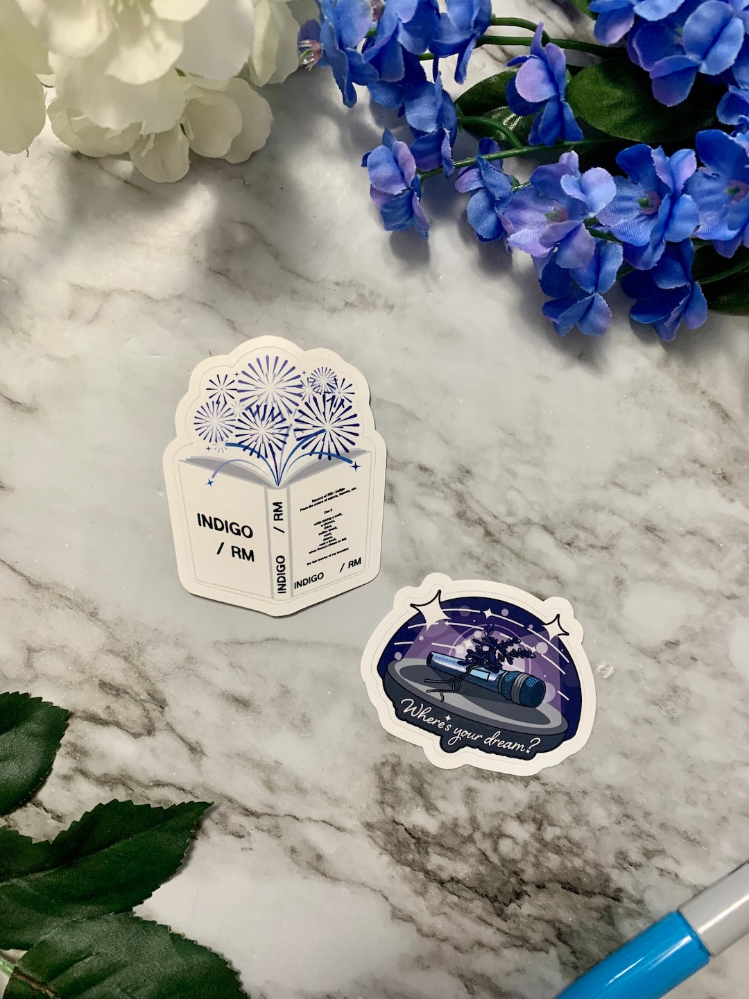 RM Indigo Inspired Die Cut Stickers BTS Kpop Kim Namjoon Journal ...