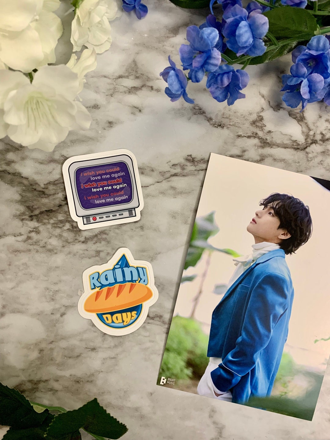 V Layover Inspired Die Cut Stickers BTS Kpop Kim Taehyung Journal ...