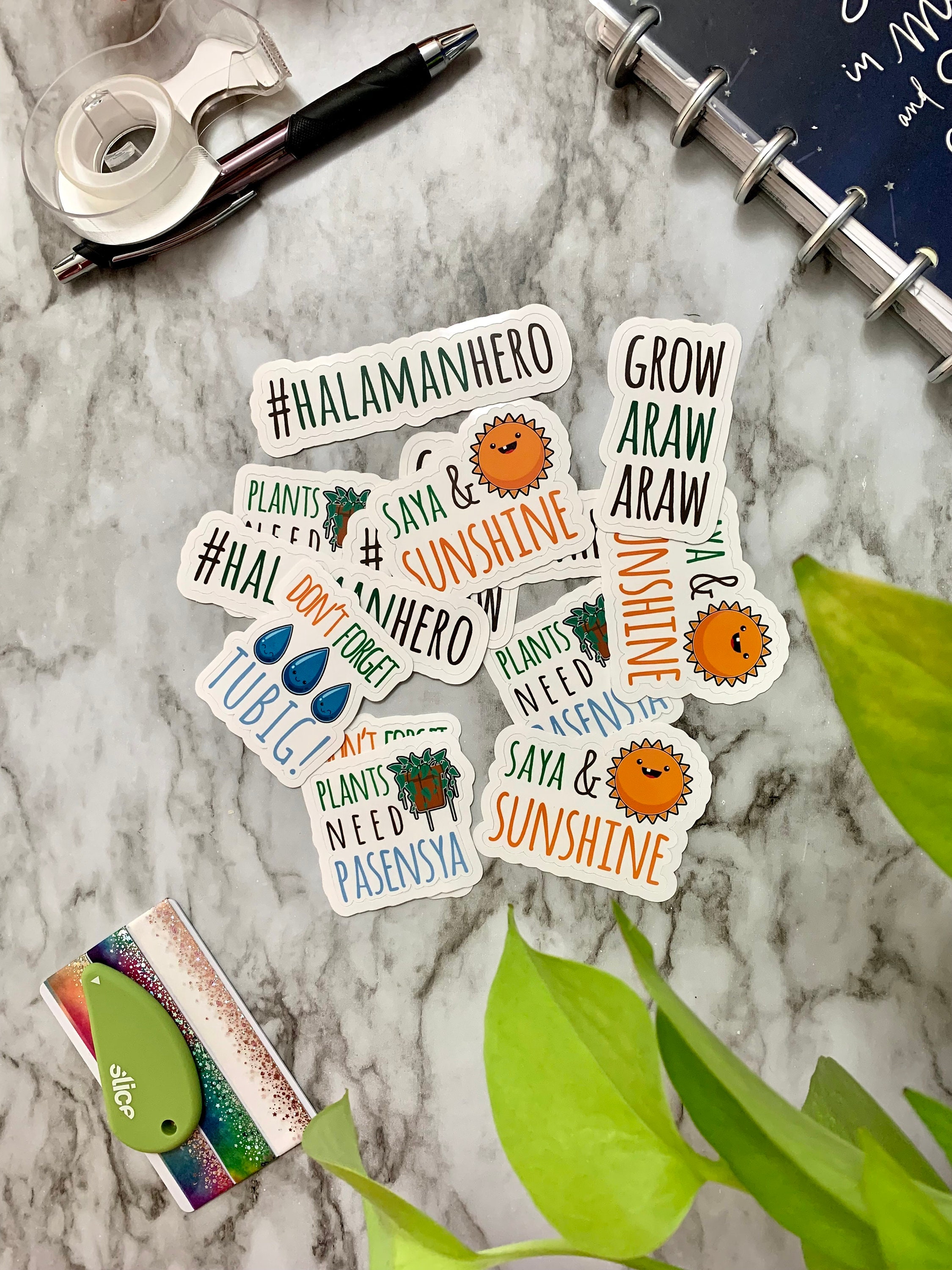 Kalikasan Things Vinyl Stickers: Filipino Plant Journaling Flakes - Etsy