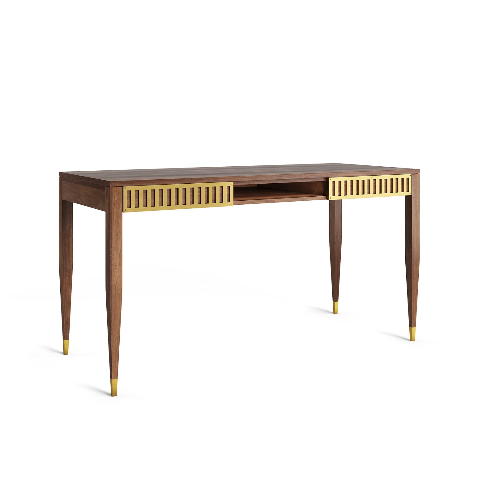 Walnut Office Desk With Two Solid Walnut Drawers and Shelf - Etsy