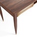 Walnut Office Desk With Two Solid Walnut Drawers and Shelf With Brass ...