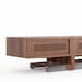 Handmade Walnut TV Stand – Mid-century Modern Slatted Door Media ...