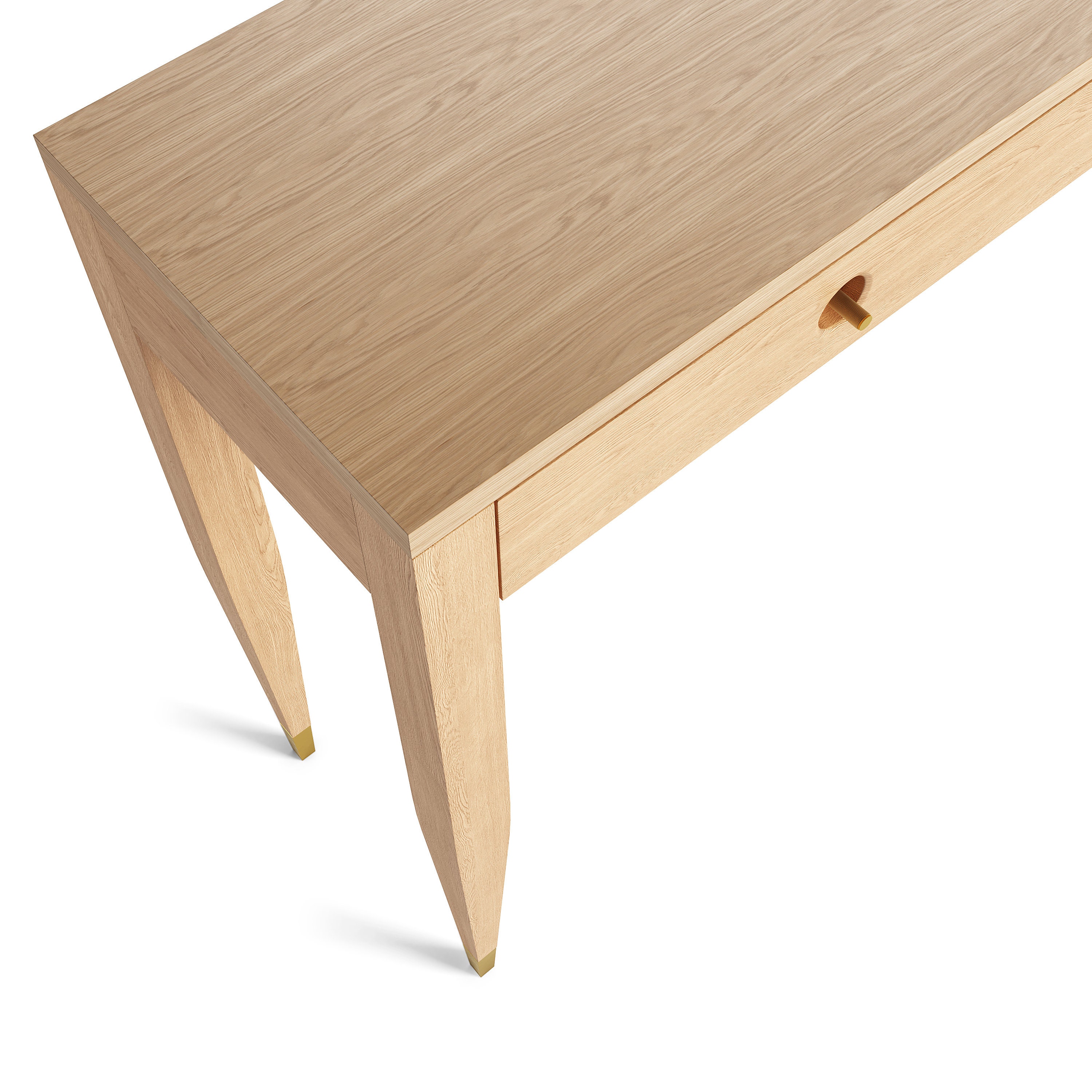 Walnut Console Table With Marble Top One Drawer and Two Legs, Hallway ...