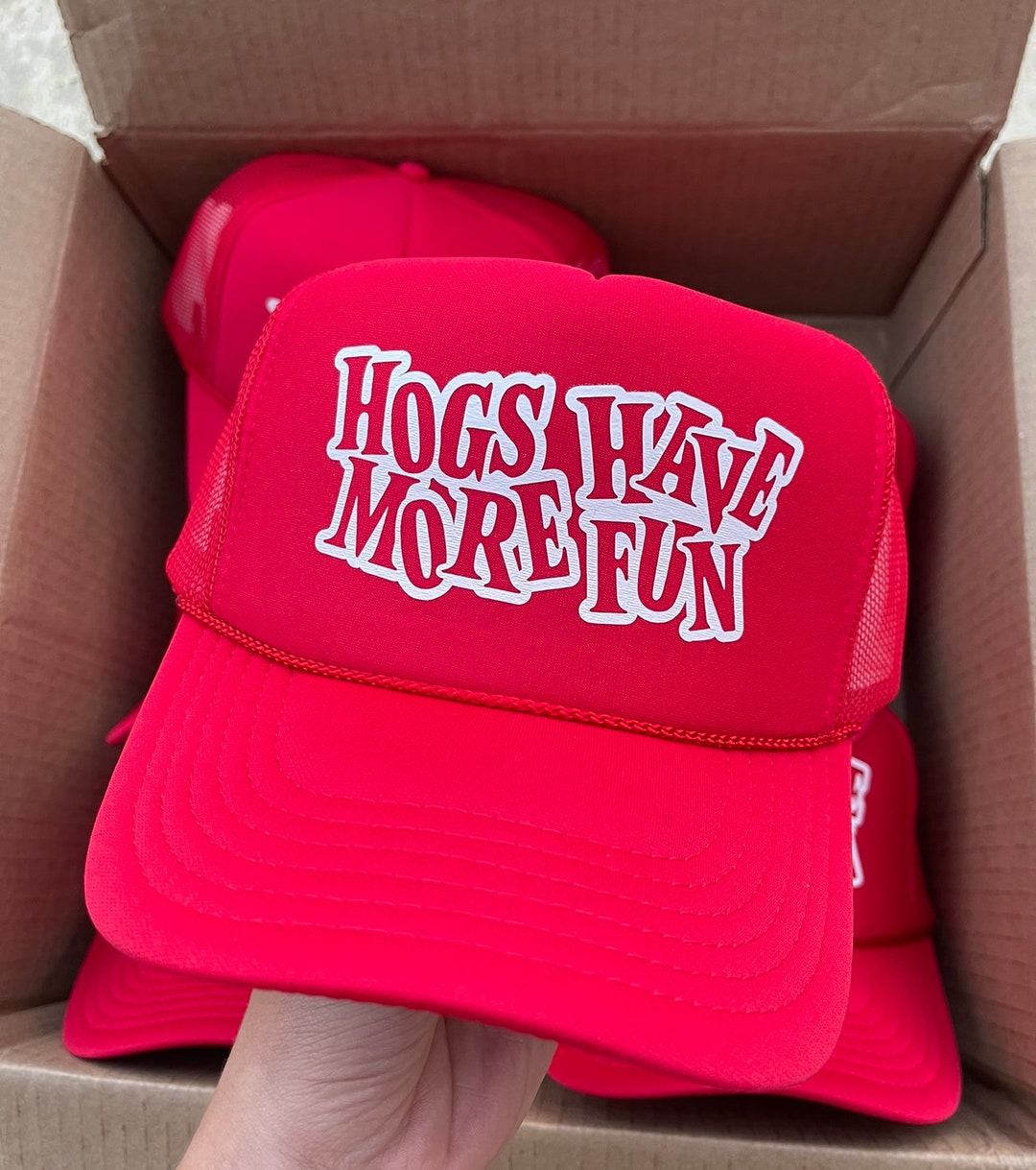 Hogs Have More Fun Arkansas Razorback Trucker Hat - Etsy