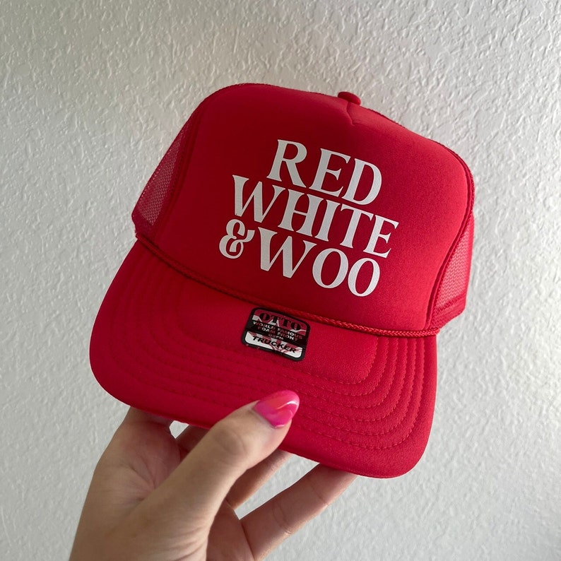 Red White & Woo Arkansas Razorback Trucker Hat - Etsy