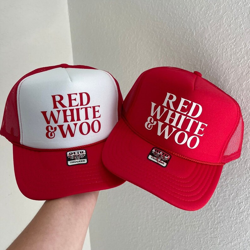 Red White & Woo Arkansas Razorback Trucker Hat - Etsy