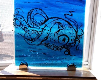 Octopus Fused Glass - Etsy