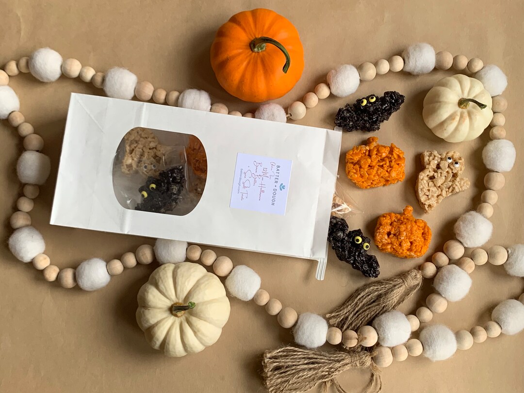 12 Mini Halloween Brown Butter & Sea Salt Rice Crispy Treats - Etsy
