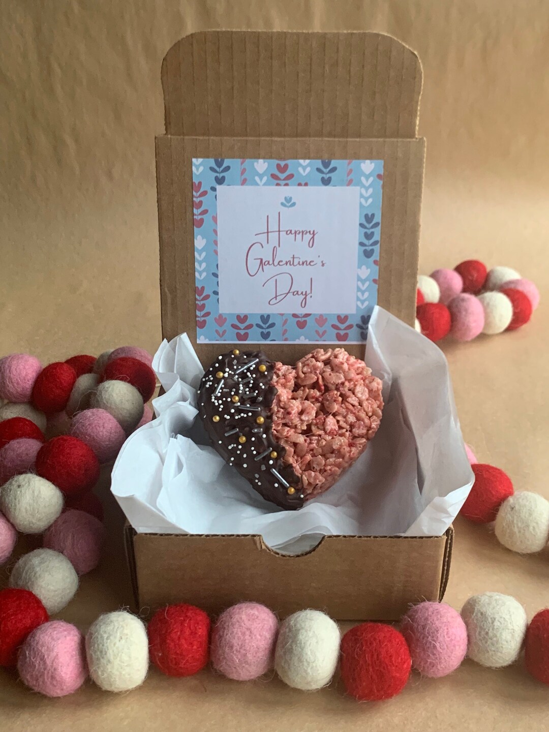 Heart Rice Crispy Treat Galentine Gluten Free Brown Butter - Etsy
