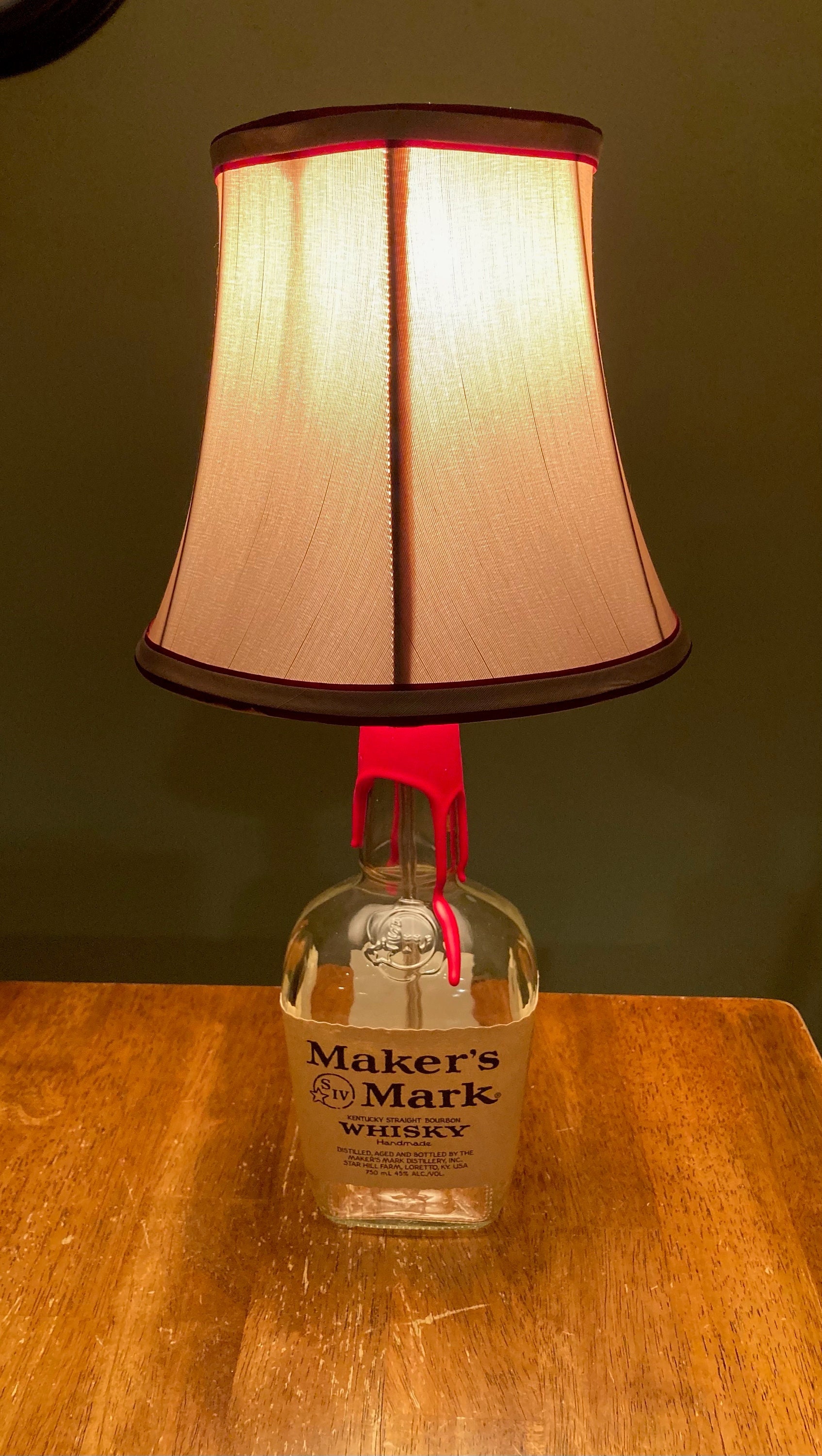 Maker's Mark Bottle Lamp - Etsy