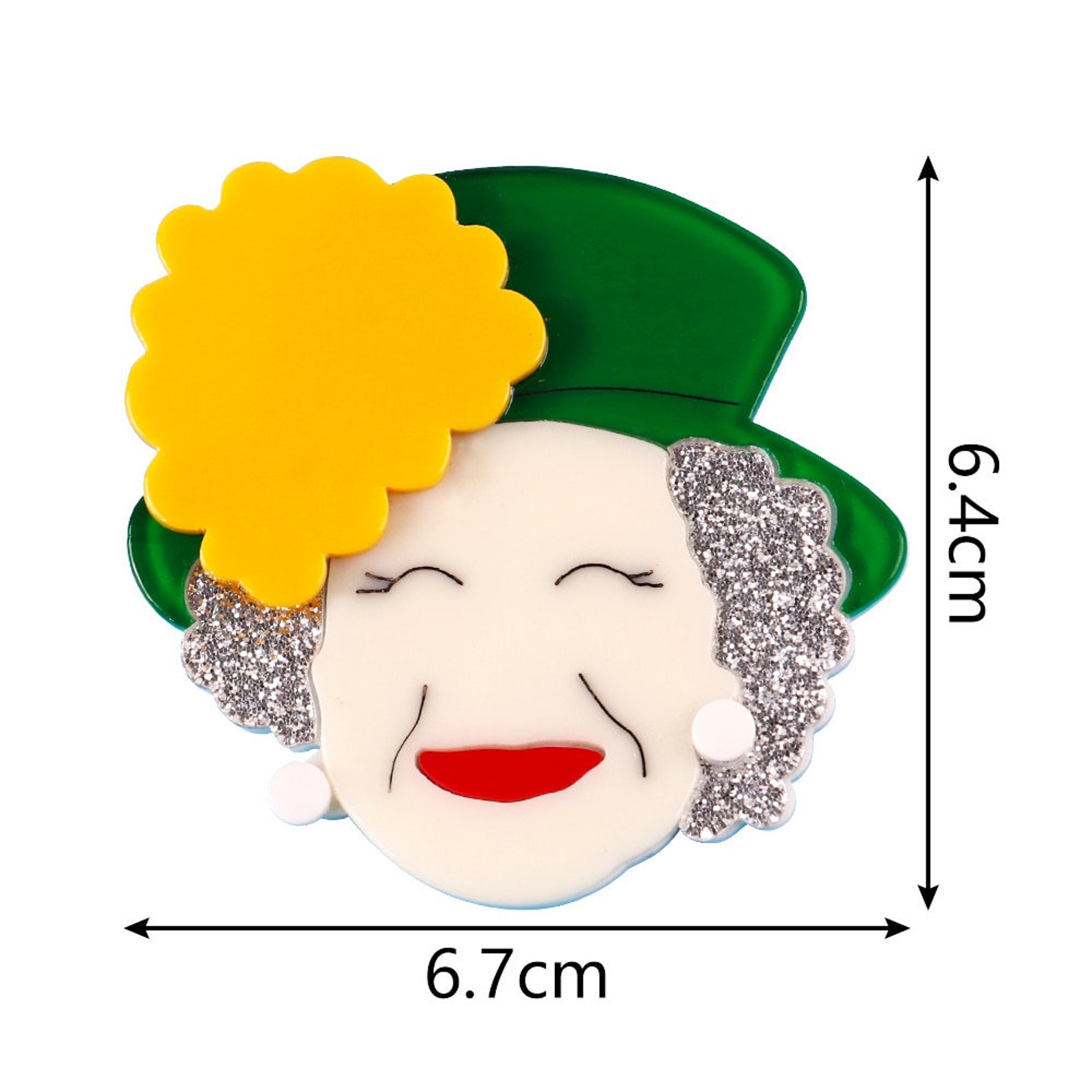 Cute Queen Elizabeth II Acrylic Brooches Lapel Pins Brooch - Etsy