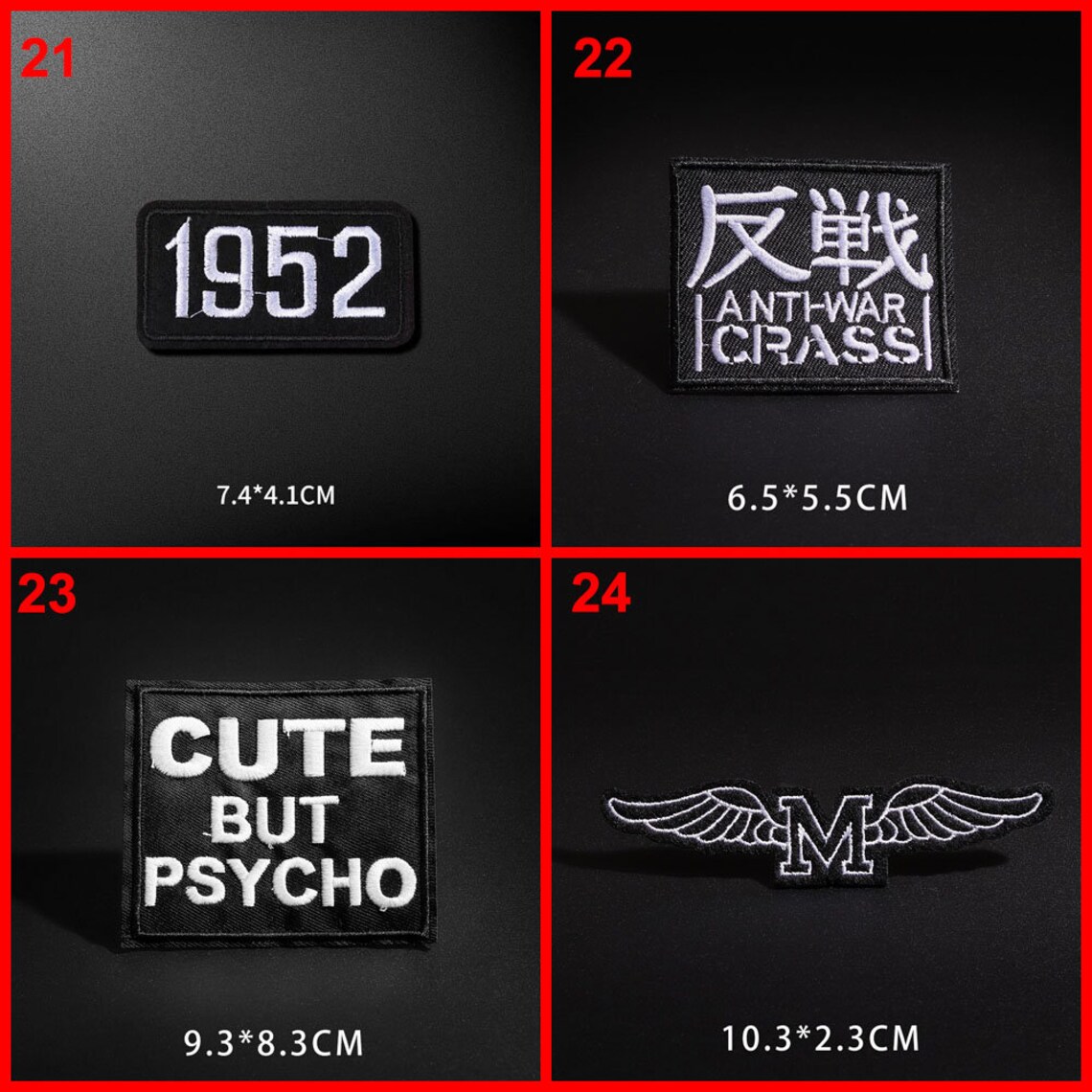 Vintage Patch Black and White Patch for Jacket Decorative - Etsy