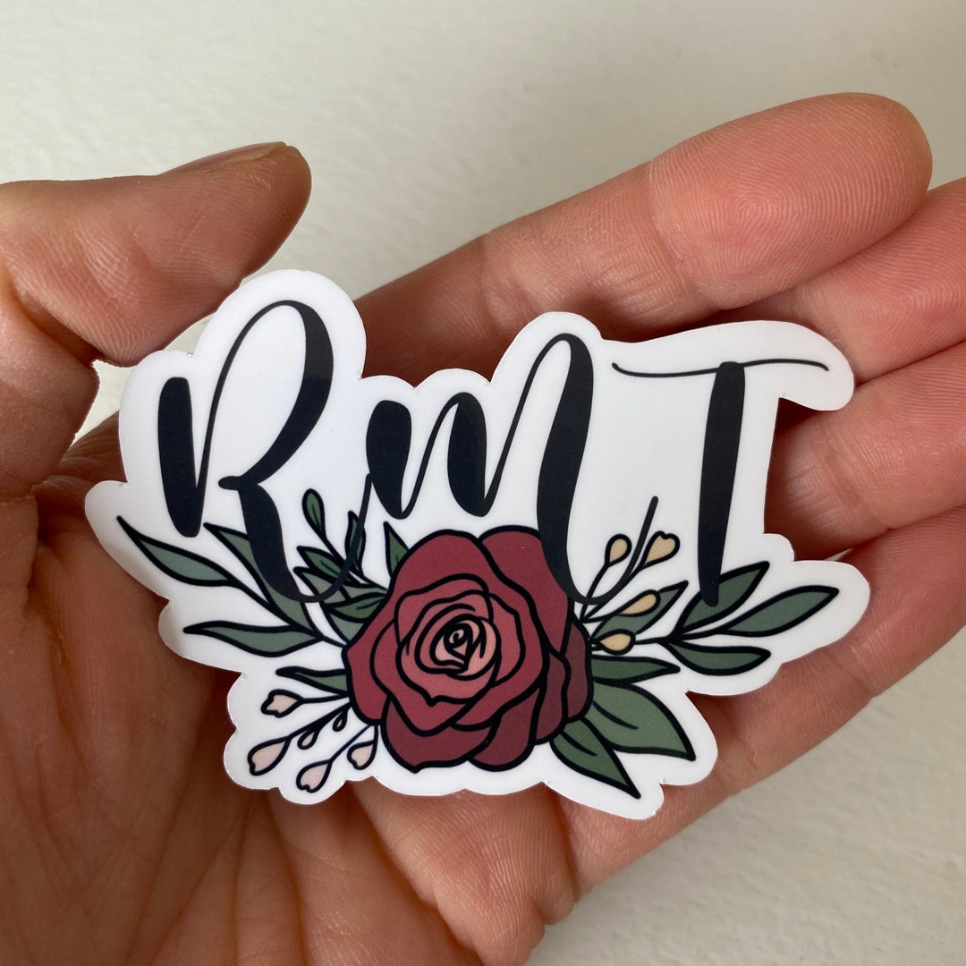 Floral RMT Vinyl Sticker for Massage Therapists - Etsy