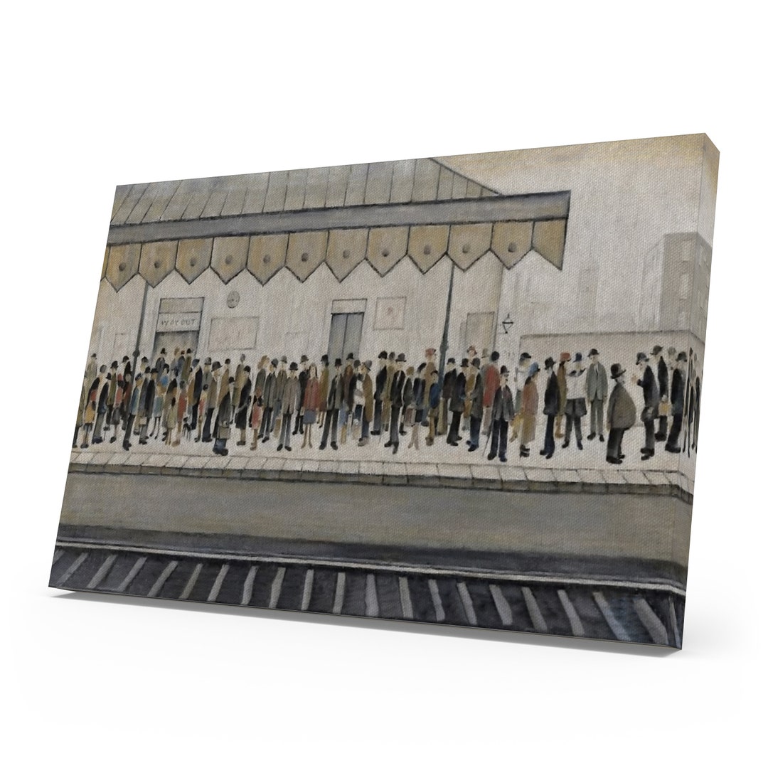 LS Lowry Train Station Canvas Print: Vintage Wall Art - Etsy UK