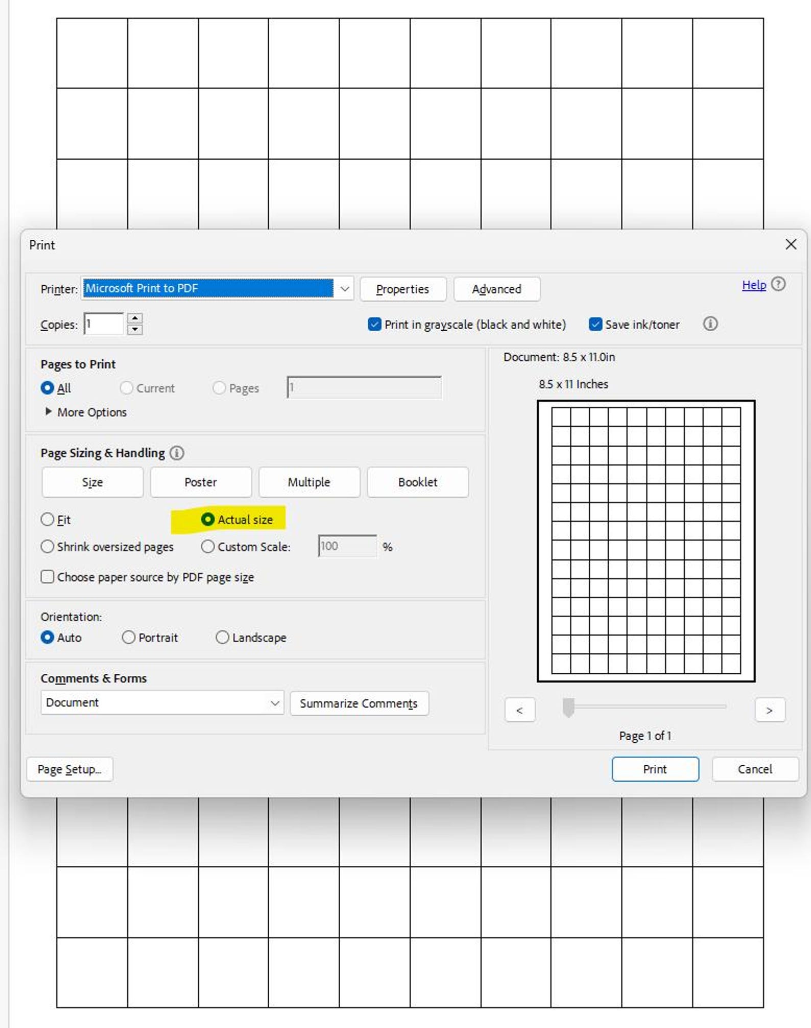 3 Sizes - 1 Inch - 2 Inch - 3/4 Inch Squares - Graph Paper - Grid Paper ...