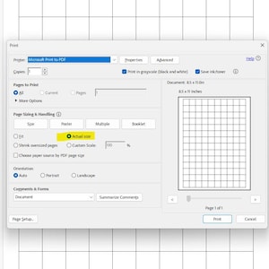 3 Sizes - 1 Inch - 2 Inch - 3/4 Inch Squares - Graph Paper - Grid Paper ...