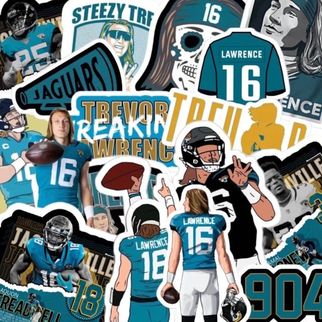 Jaguars Stickers 40 Piece Custom Made Jacksonville Jaguars - Etsy