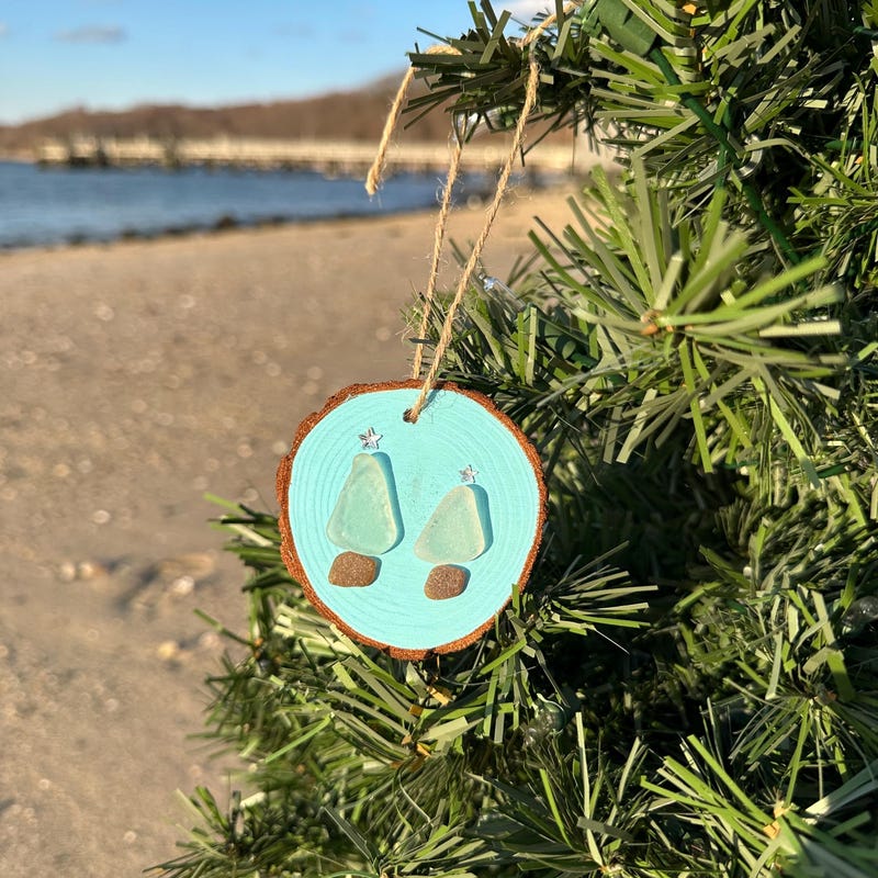 Sea Glass Tree Ornaments - Etsy