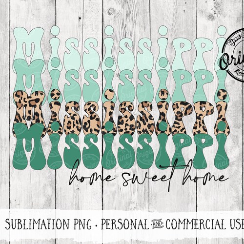Mississippi MS Sublimation PNG Digital Downloads Instant | Etsy