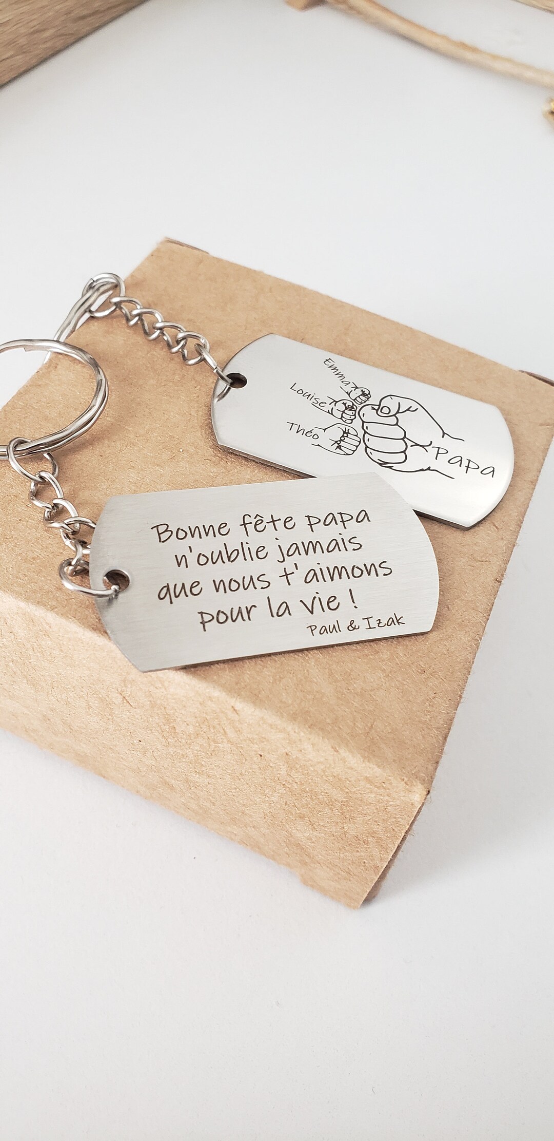 Personalized Key Ring Father's Day Key Ring Personalized Gift Dad Gift ...