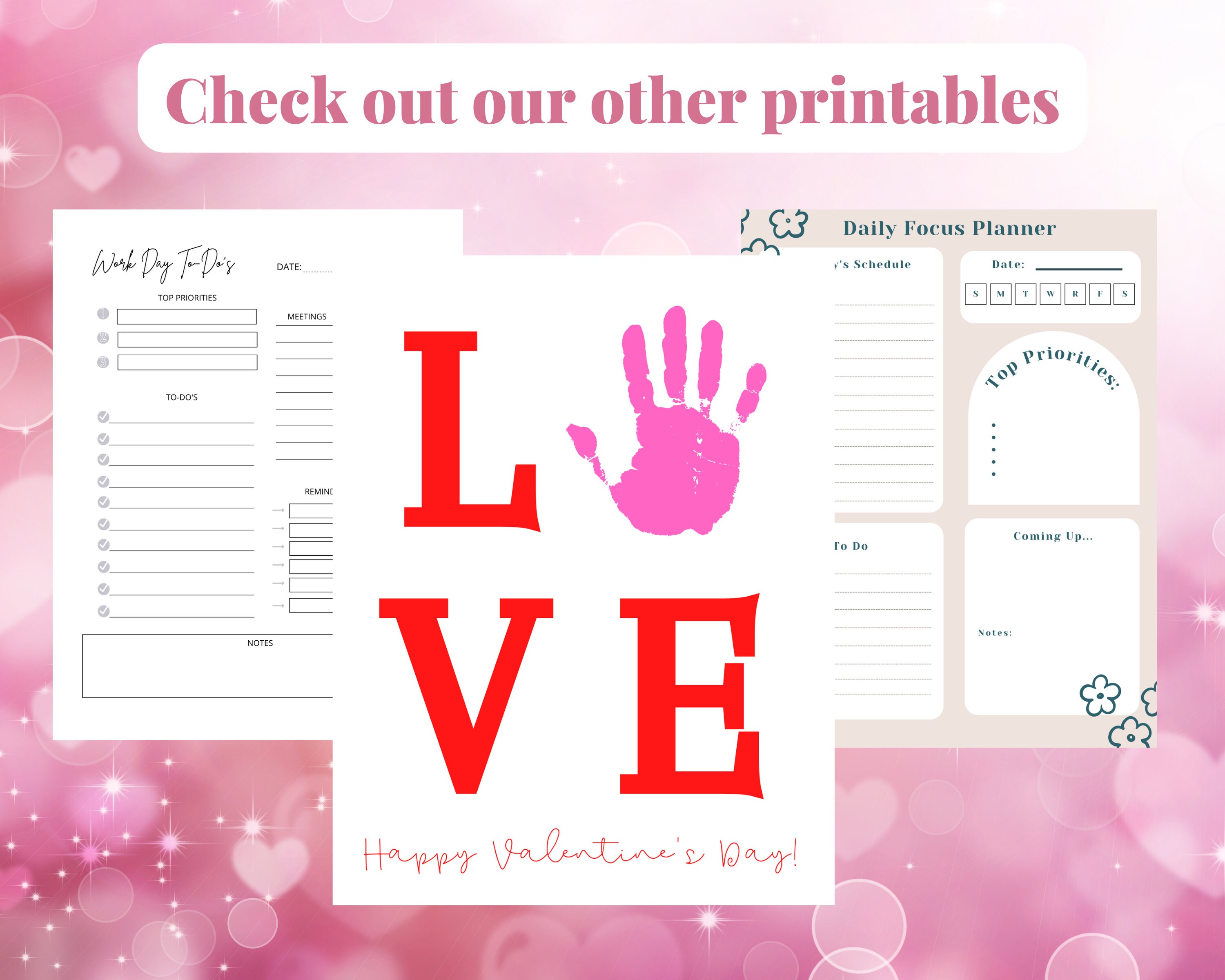 Rose Valentine's Day Handprint Craft - Etsy