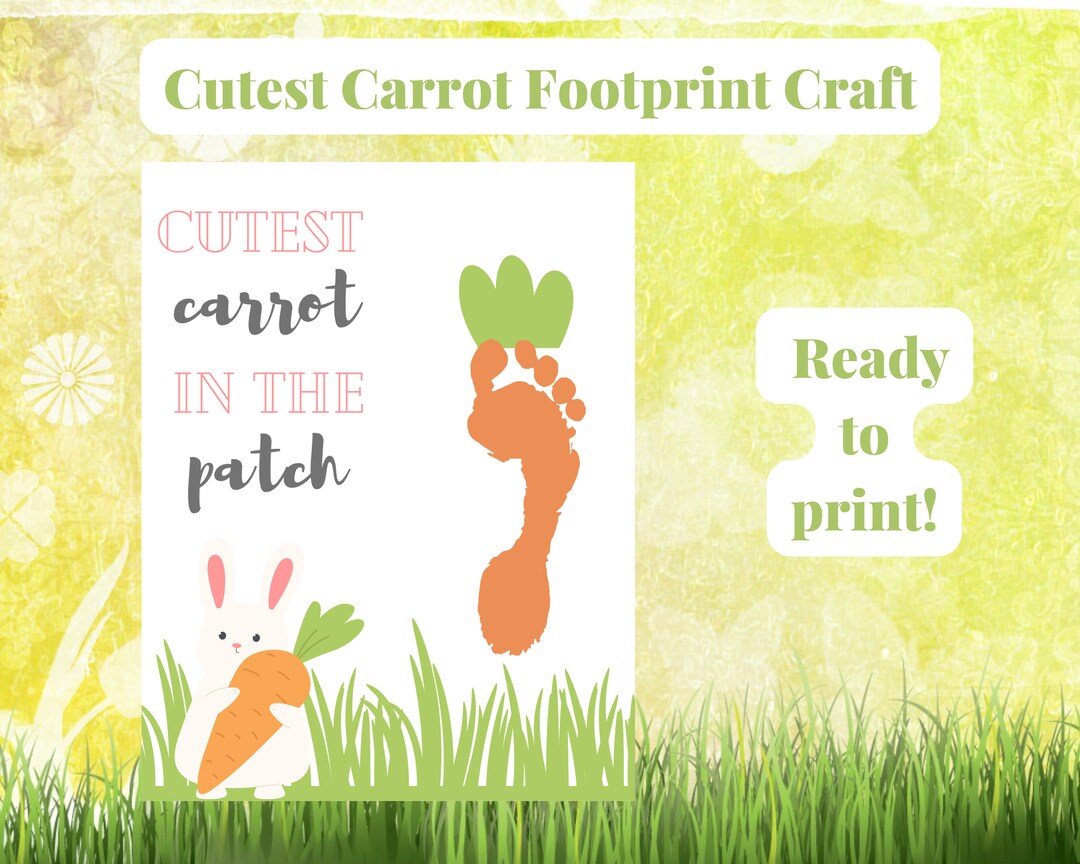 Cutest Carrot Footprint Craft - Etsy