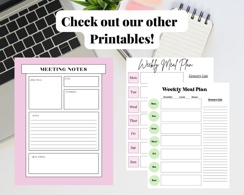 Editable Teacher Staff Meeting Notes - Etsy