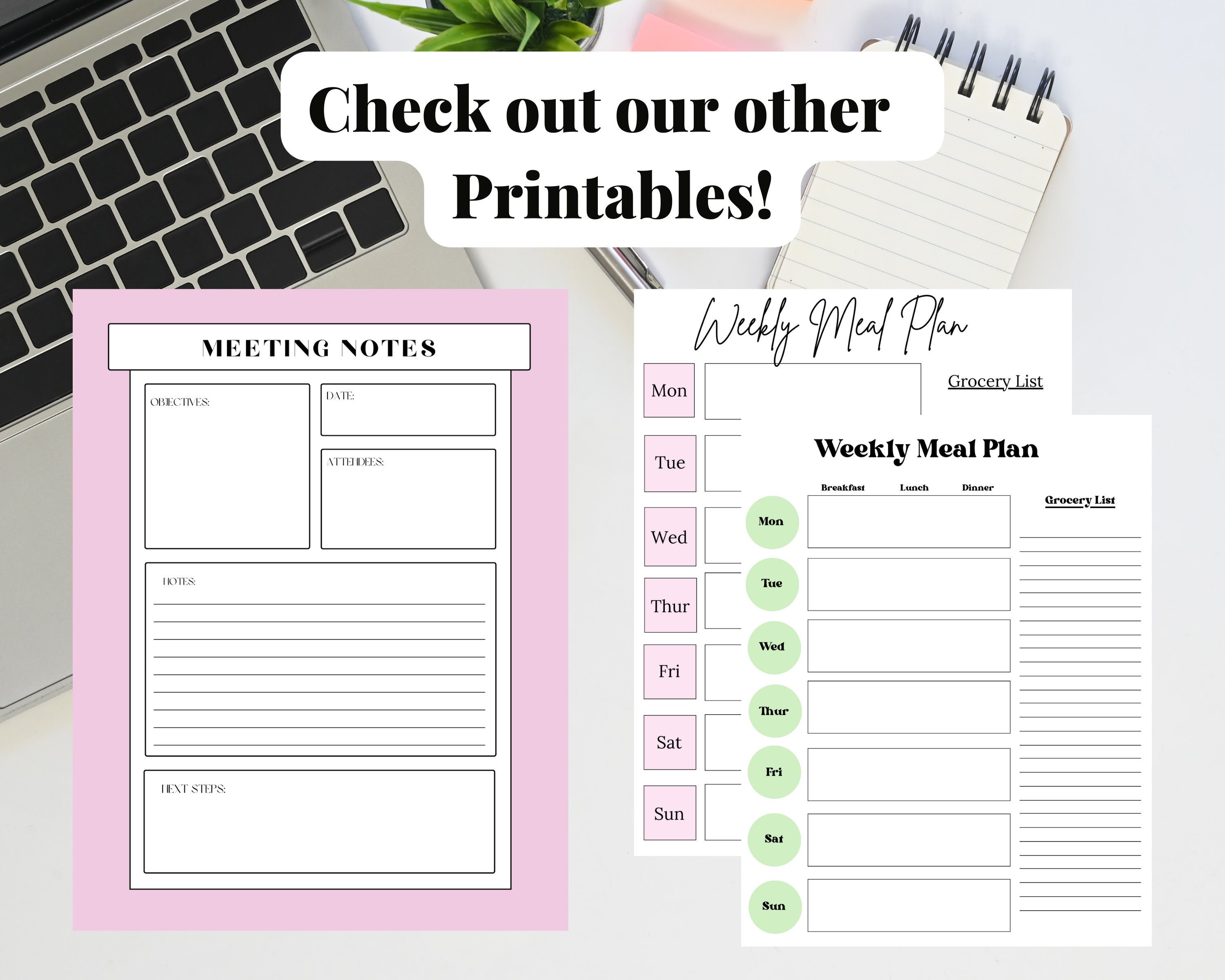 Editable Teacher Staff Meeting Notes - Etsy