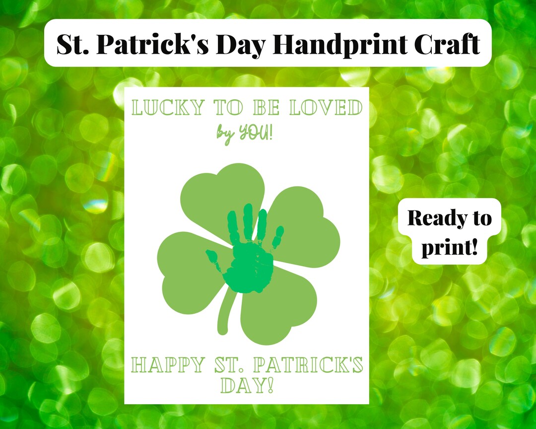LUCKY St. Patrick's Day Handprint Craft - Etsy