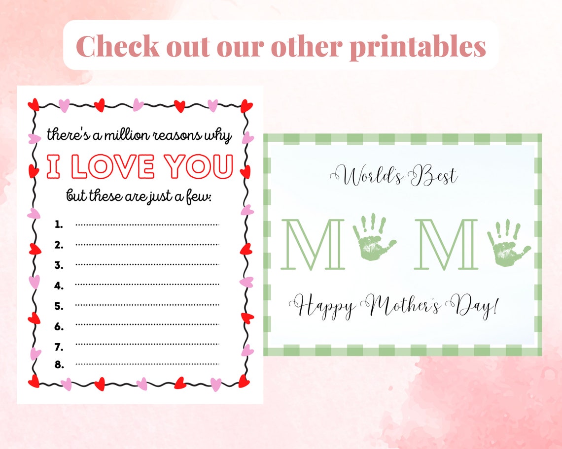 Love You Bunches Mother's Day Handprint Craft - Etsy