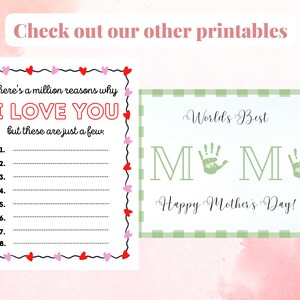 Love You Bunches Mother's Day Handprint Craft - Etsy