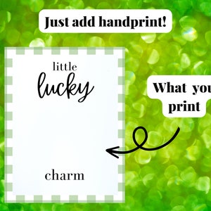 Little Lucky Charm St. Patrick's Day Footprint Craft - Etsy