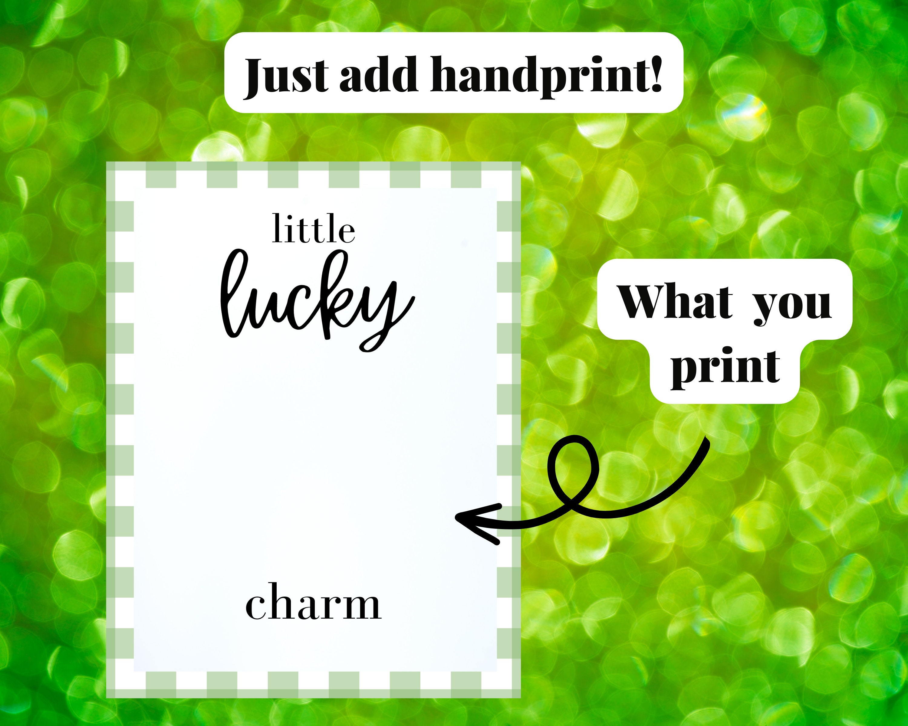 Little Lucky Charm St. Patrick's Day Footprint Craft - Etsy