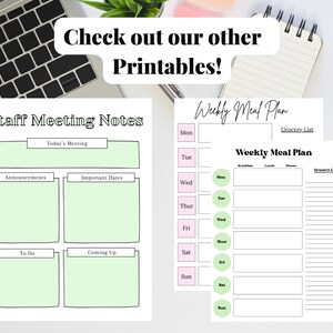 Editable Teacher Parent Meeting Notes - Etsy
